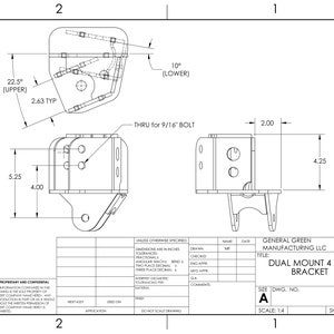 Dual Mount 4 Link Frame Bracket DXF File - Etsy