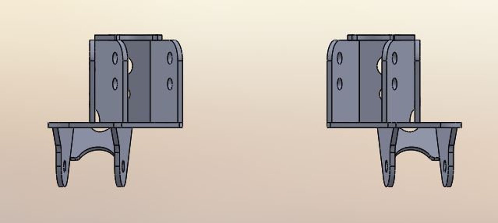 Dual Mount 4 Link Frame Bracket DXF File - Etsy