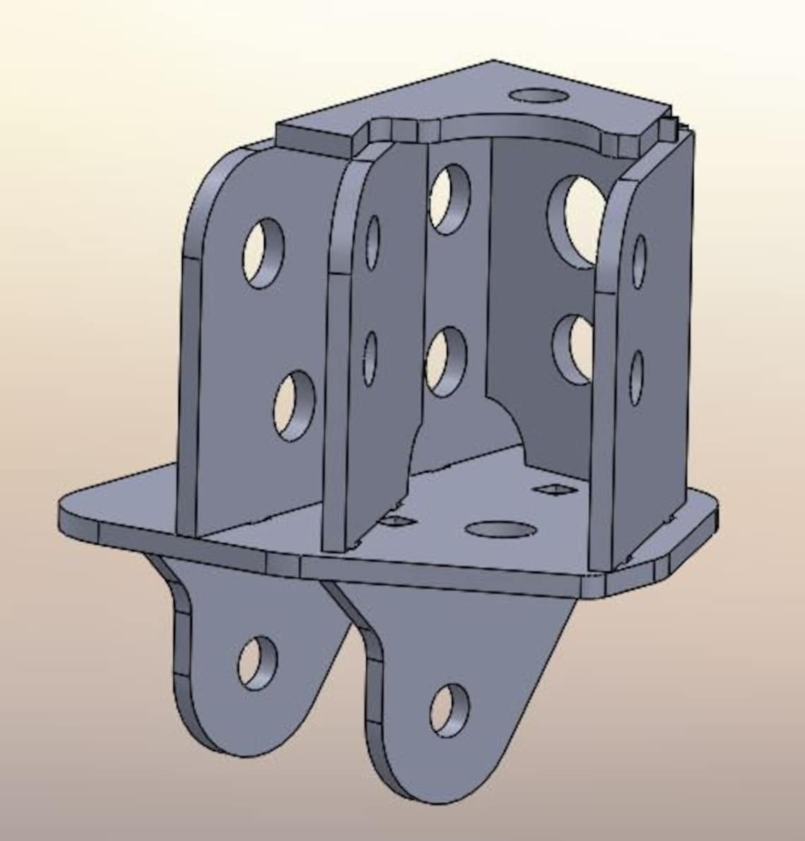 Dual Mount 4 Link Frame Bracket DXF File - Etsy