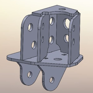 Dual Mount 4 Link Frame Bracket DXF File - Etsy