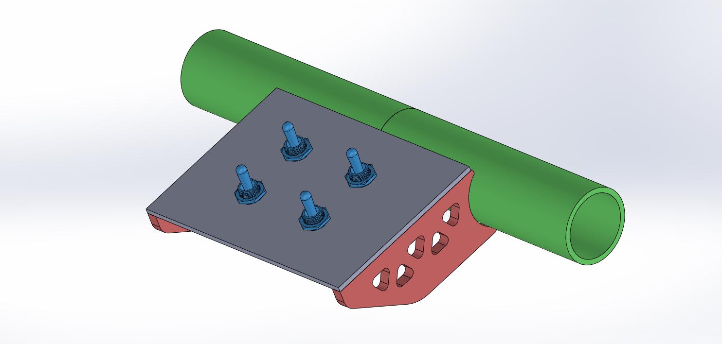 Flat Tube Mount DXF File - Etsy