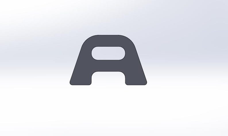 Small Weld on Zip Tie Tab DXF File - Etsy