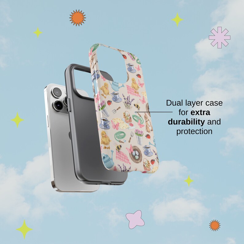 Garden Party Collage Phone Case, Preppy Aesthetic iPhone 11 12 13 Mini ...