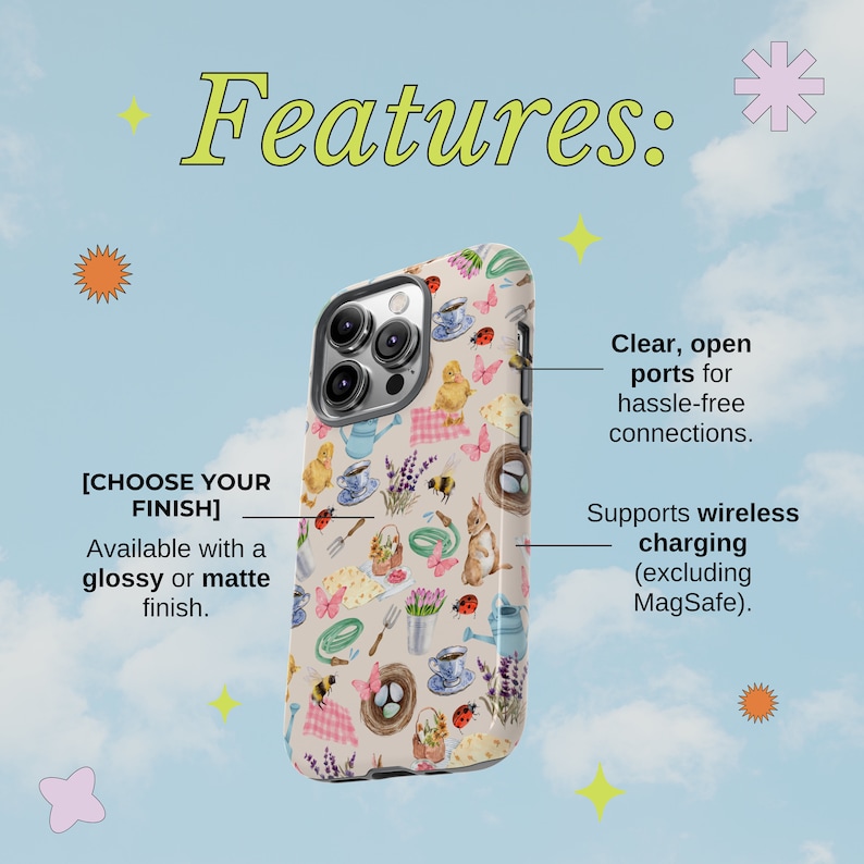 Garden Party Collage Phone Case, Preppy Aesthetic iPhone 11 12 13 Mini ...