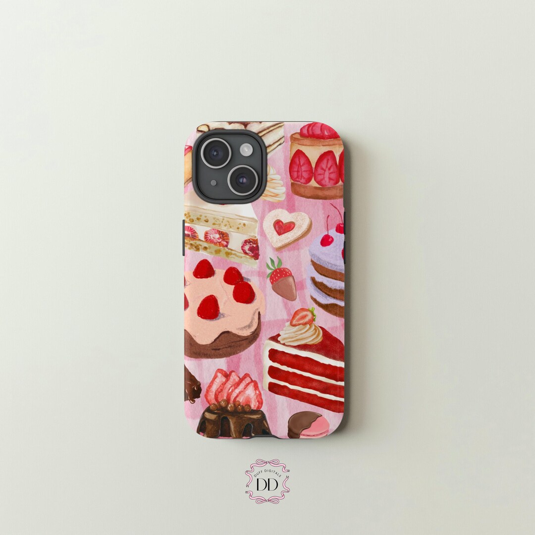 CAKE Collage Phone Case, Cookie Cover, Preppy Dessert Design ...