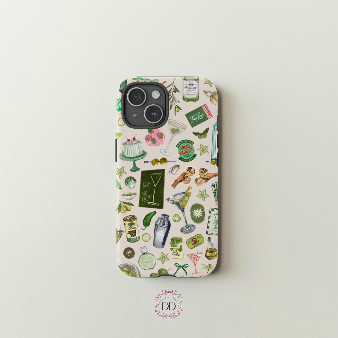 Filthy DIRTY MARTINI Collage Phone Case, Cocktail Phone Case for iPhone ...