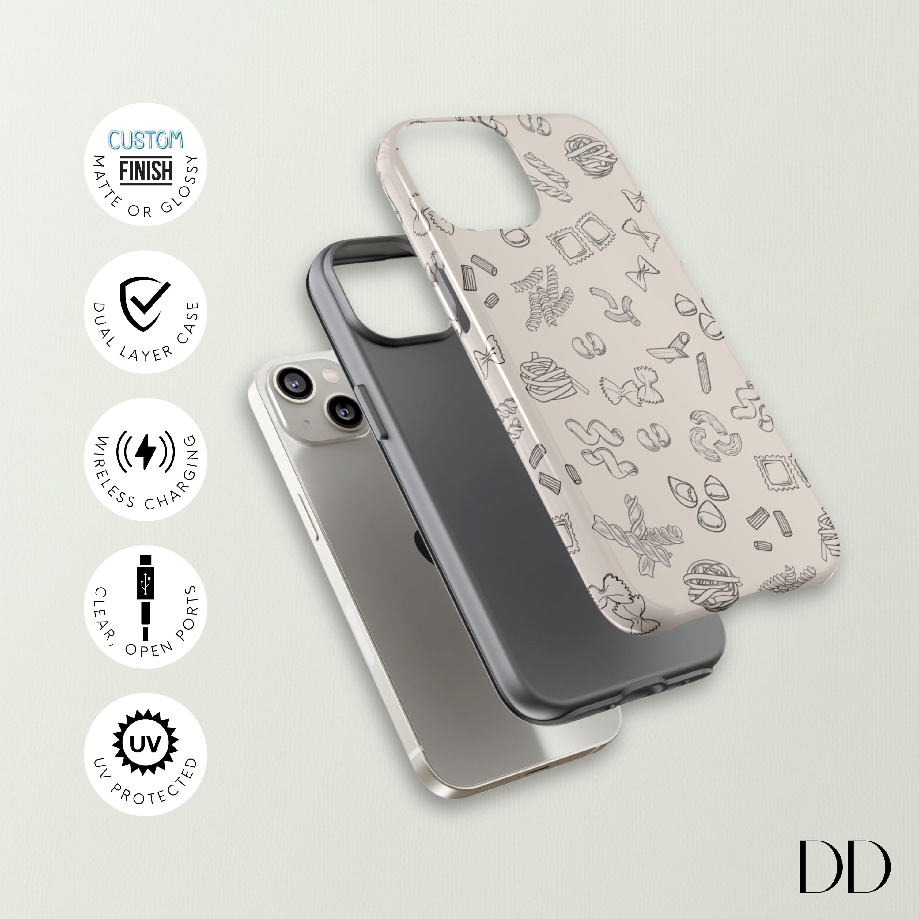 Pasta Print Phone Case: Italian Foodie Design - Etsy