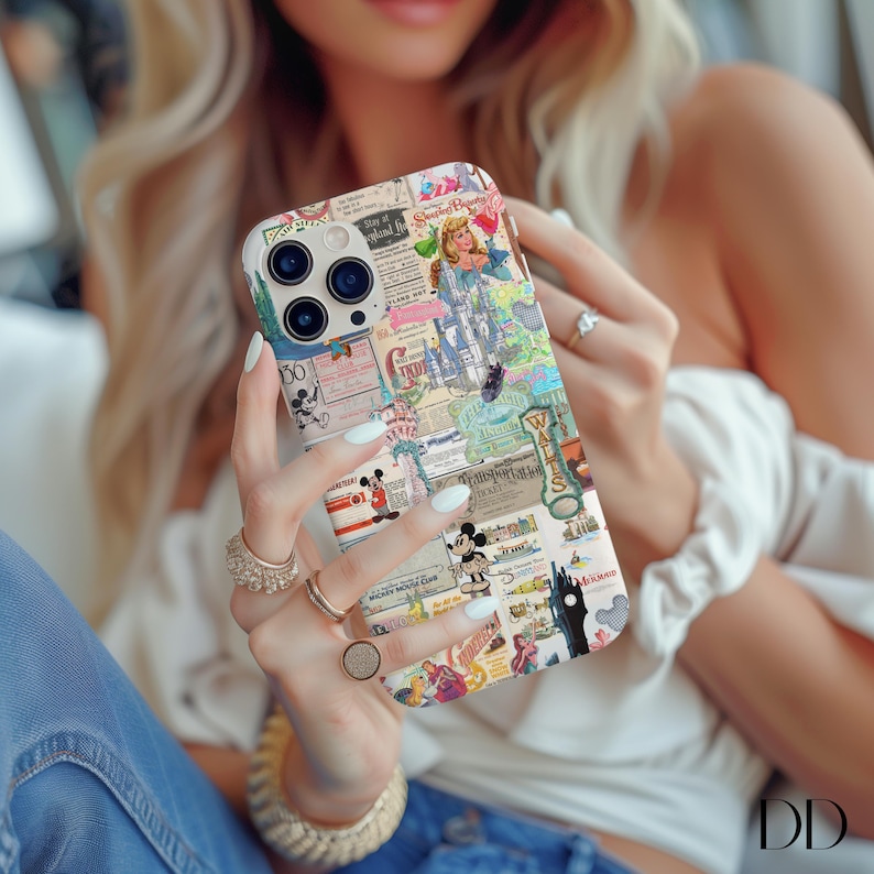 VINTAGE DISNEY World Phone Case, Magic Kingdom, Disney Princess, Mickey ...