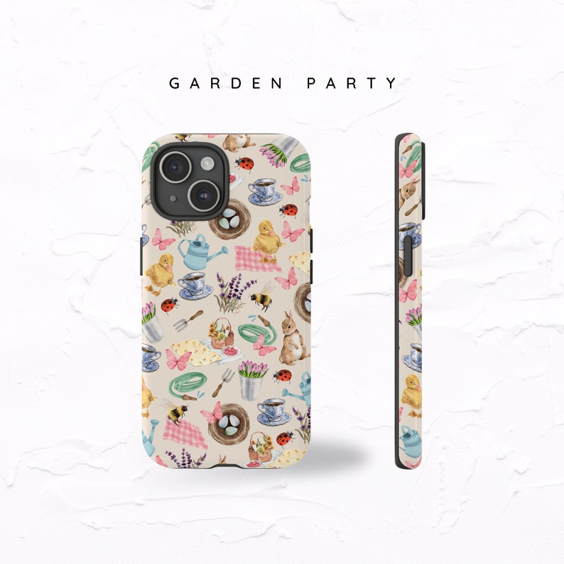Garden Party Collage Phone Case, Preppy Aesthetic iPhone 11 12 13 Mini ...
