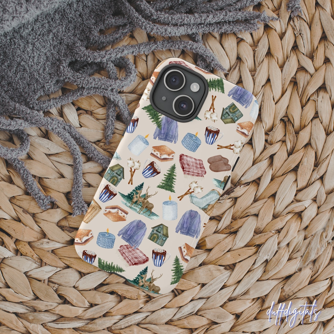 Cozy Cabin Collage Phone Case, Preppy Aesthetic iPhone 11 12 13 Mini 14 ...