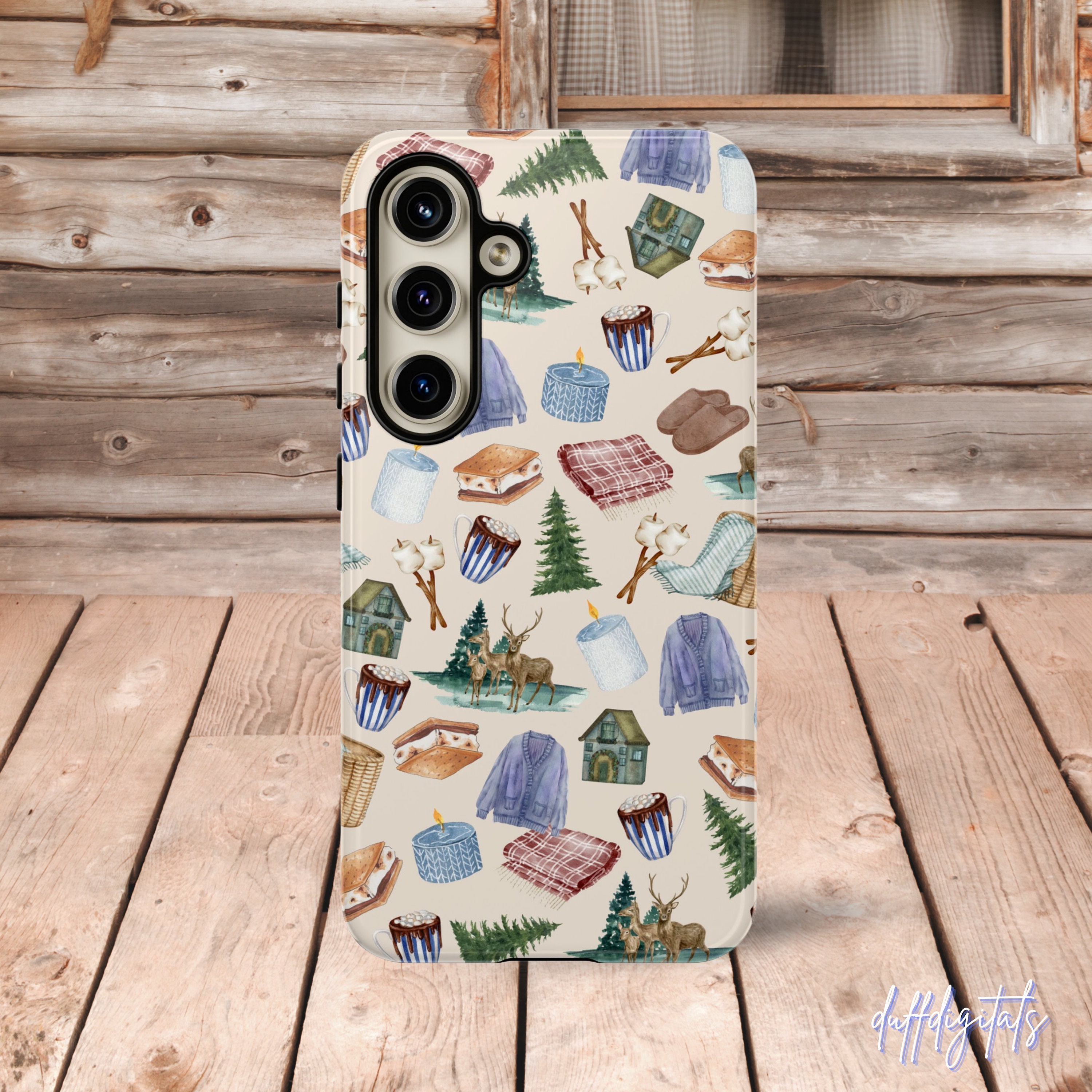 Cozy Cabin Collage Phone Case, Preppy Aesthetic iPhone 11 12 13 Mini 14 ...