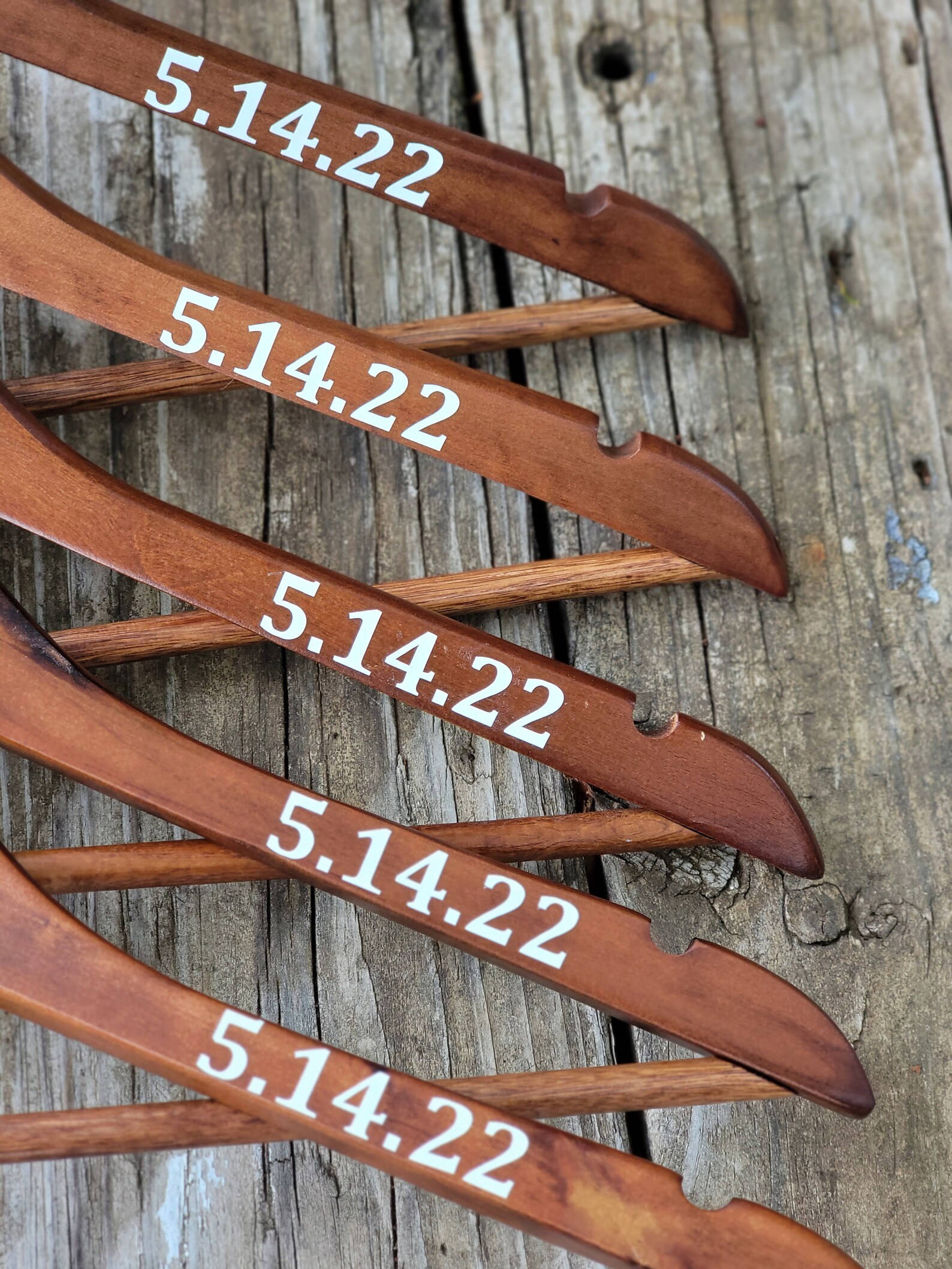 CUSTOM Wedding Wooden Hangers, Personalized Name Monogrammed Hangers ...