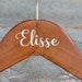 CUSTOM Wedding Wooden Hangers, Personalized Name Monogrammed Hangers ...