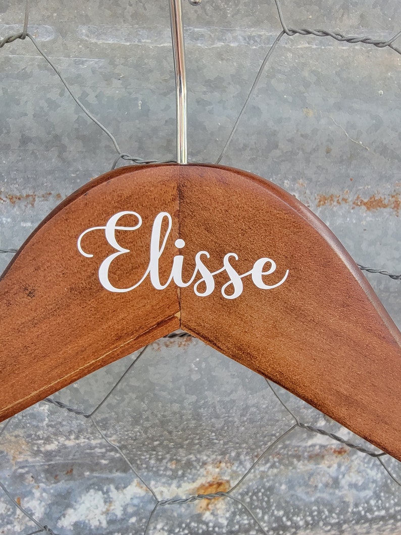 CUSTOM Wedding Wooden Hangers, Personalized Name Monogrammed Hangers ...