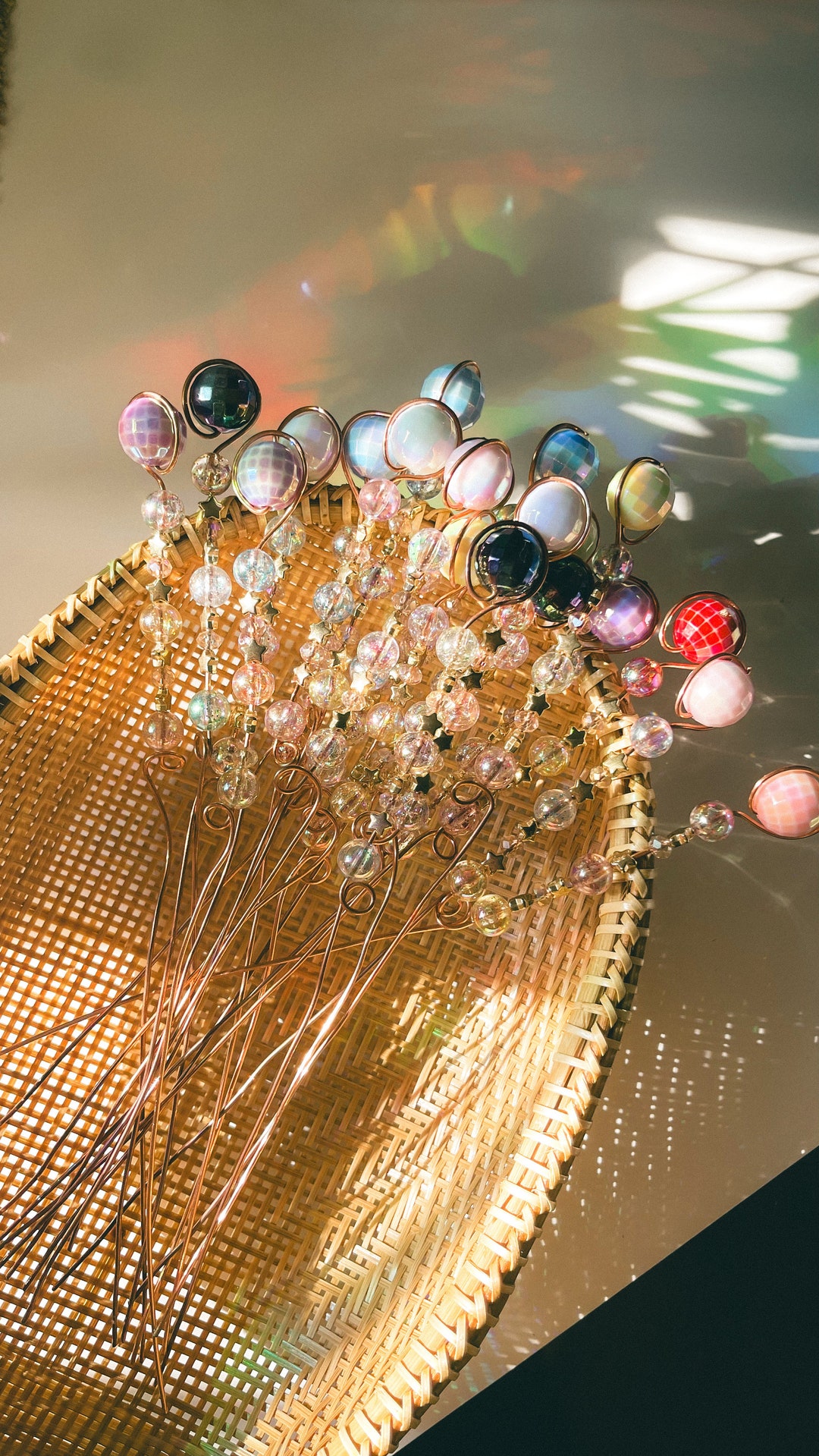 Disco Copper Plant Stakes / Copper Plant Stakes / Indoor Plant Decor ...