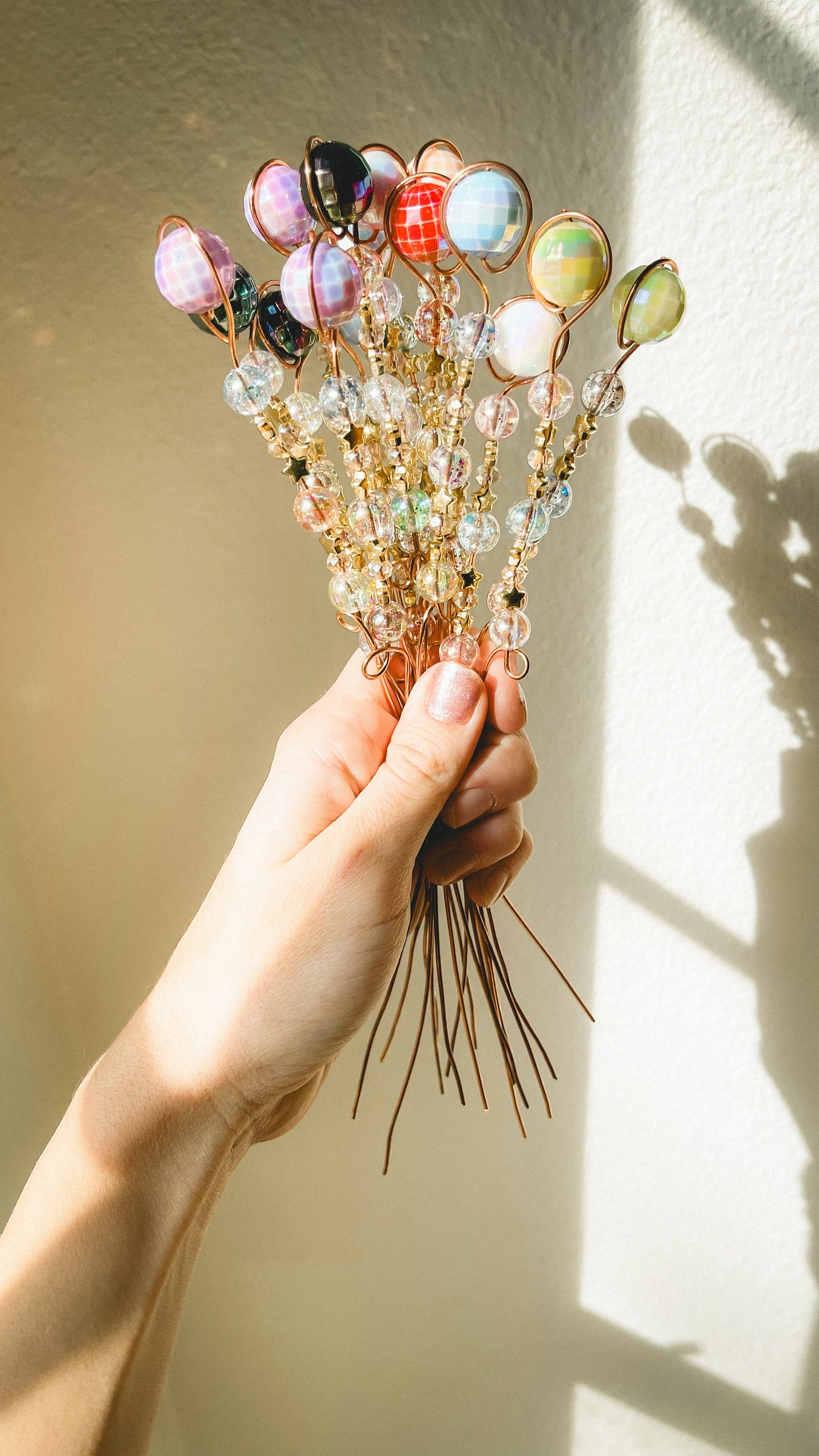 Disco Copper Plant Stakes / Copper Plant Stakes / Indoor Plant Decor ...