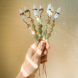 Opalite Copper Plant Stake / Copper Plant Stake / Indoor Plant Decor ...