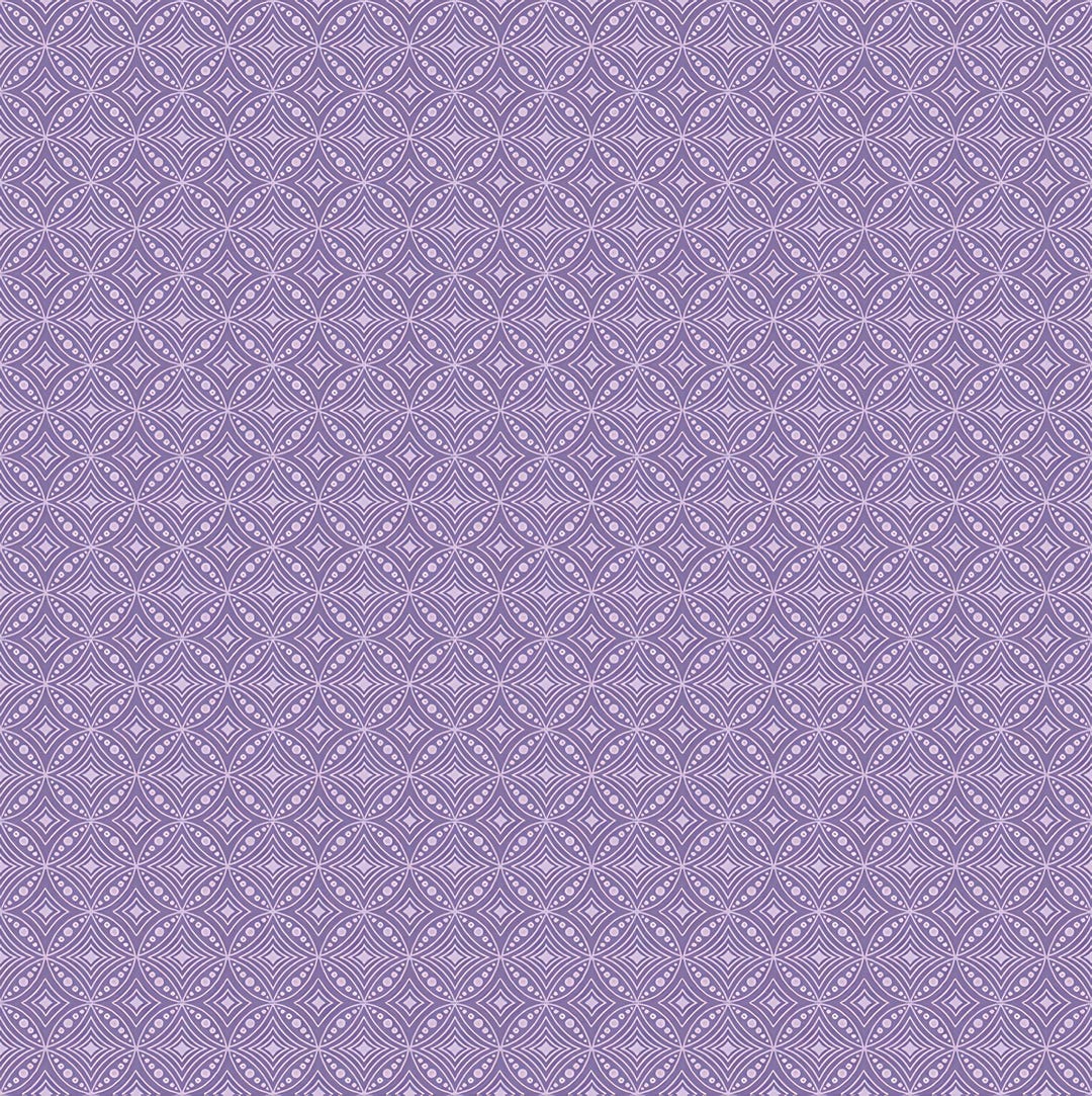 Xanadu Collection Purple Diamond Circles Cotton Fabric 16158B-65 ...