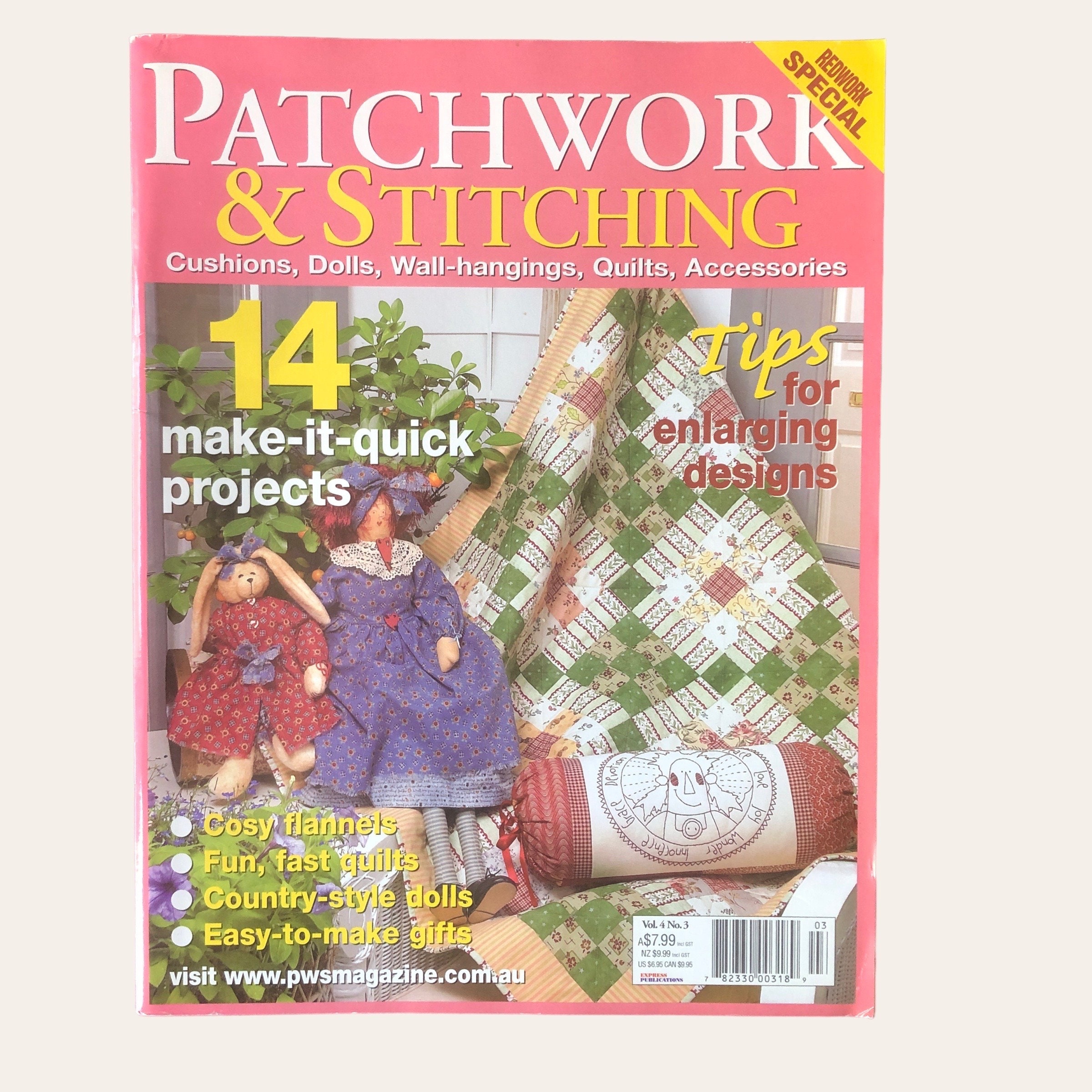 Patchwork & Stitching Magazines Back Issues Cushions Dolls Wall ...