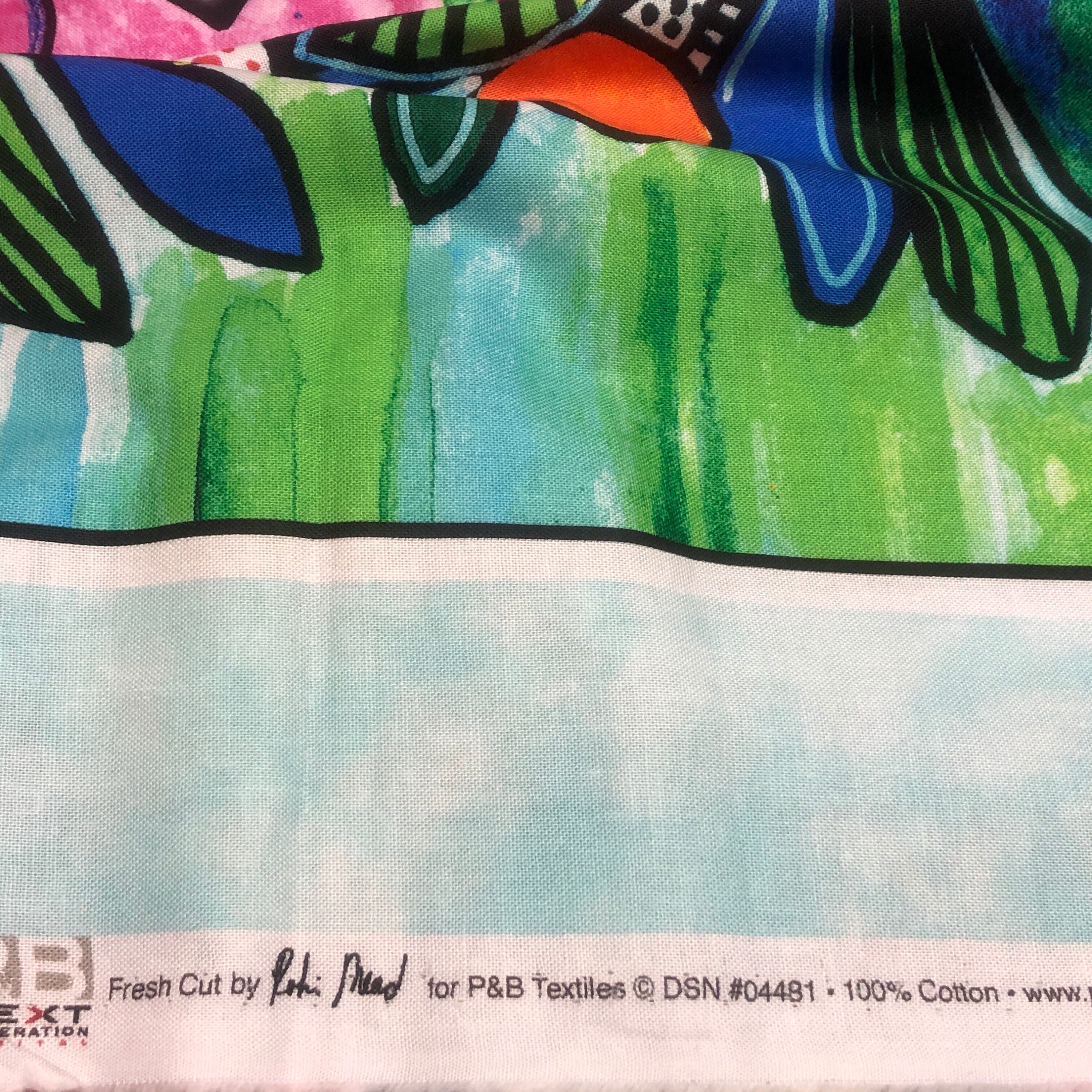 Fresh Cut Fabric Panel Digital Cotton Print Designed by Robin Mead P&B ...