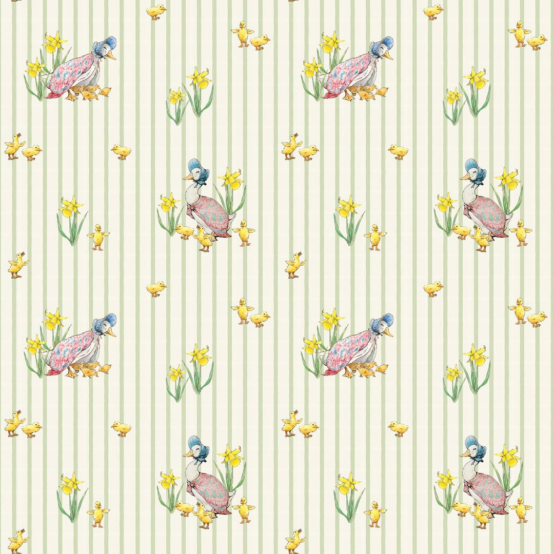 Riley Blake Peter Rabbit & Friends Duck Stripe Cotton Fabric Cd1582 ...