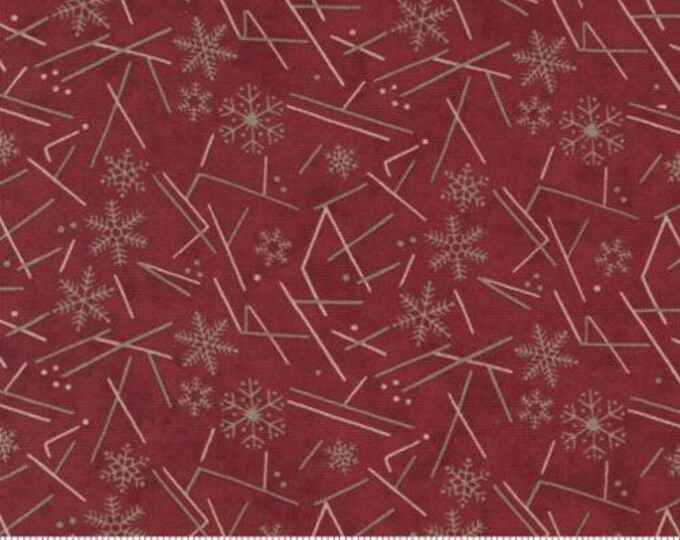 Moda Warm Winter Wishes Holly Taylor Snow Flakes Deep Red 6838-2 ...
