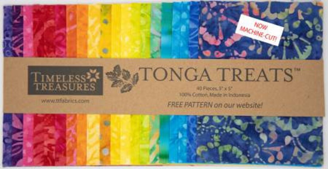 Tonga Treats Mini Play Batiks 5 X 5 Squares Charm Pack 40 Precut Prints - Etsy