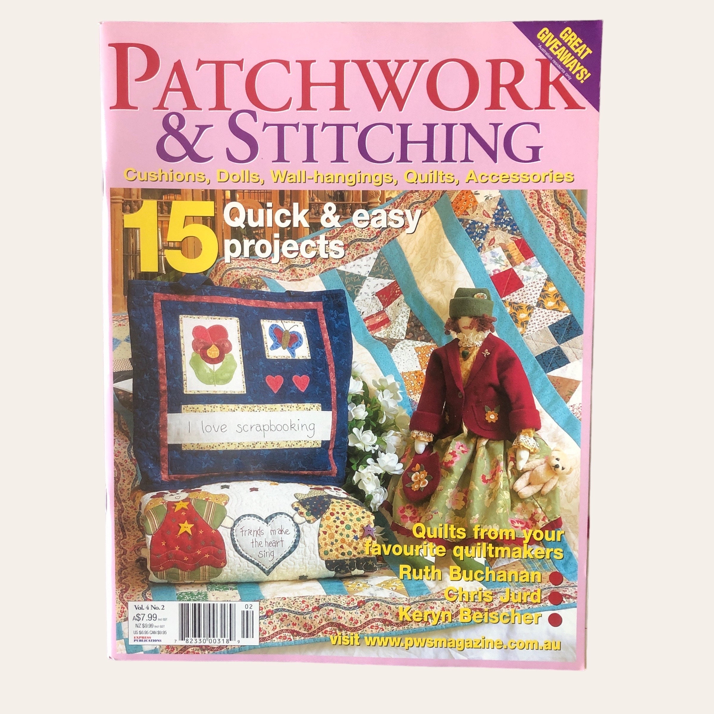 Patchwork & Stitching Magazines Back Issues Cushions Dolls Wall ...