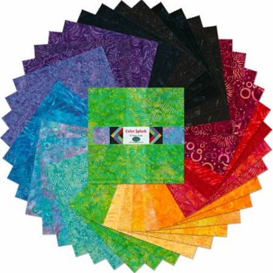 Color Splash Batiks 10 Karat Jewels 10 X 10 Squares 42 Pack Wilmington ...