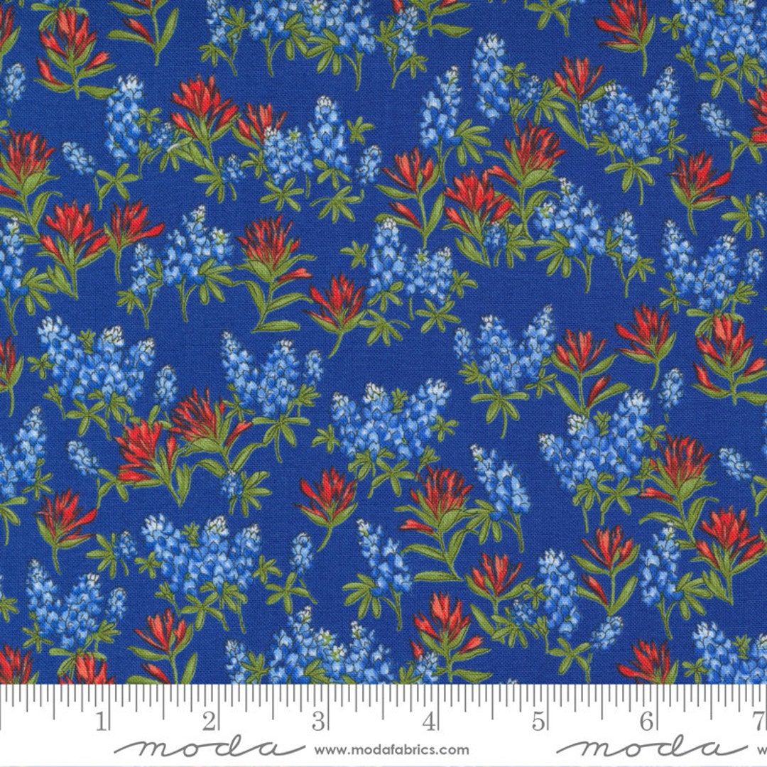 Wildflowers Bluebonnet by Moda 33622 12 Cotton Fabric 1 5/8 Yards End ...