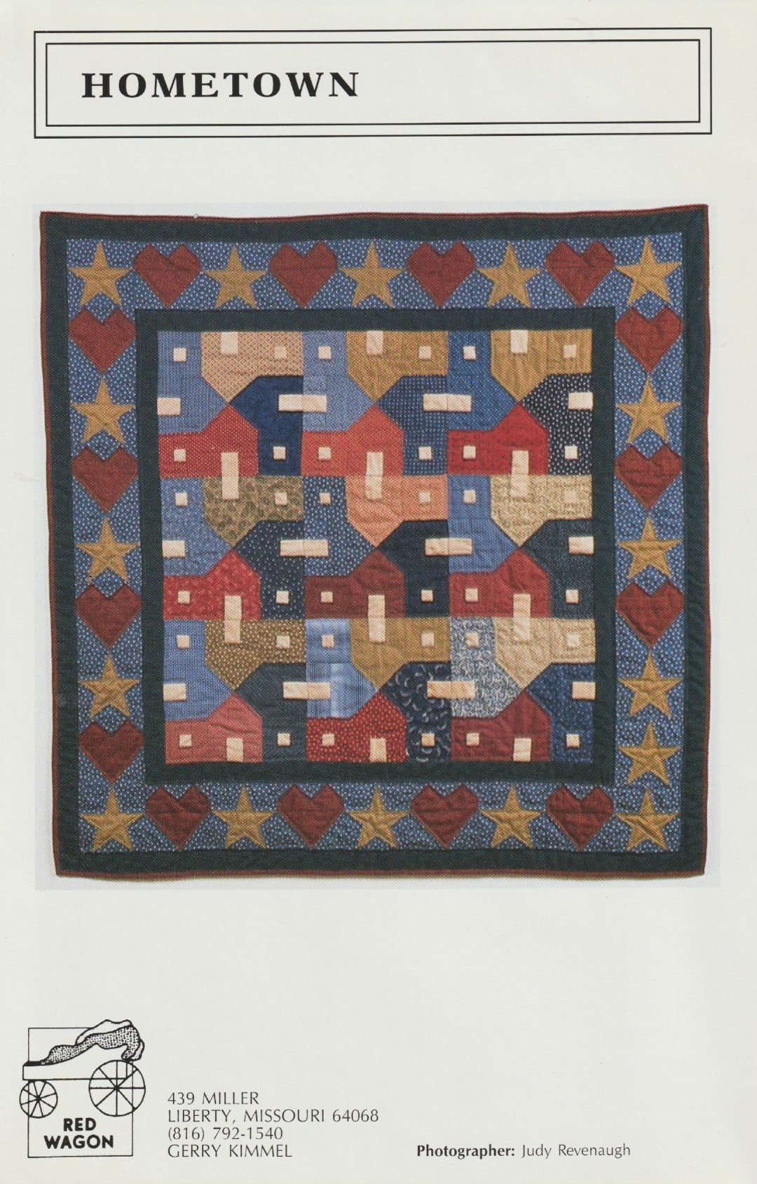 Hometown Primitive Quilt Pattern Geometric Design Mini Houses 41 Square ...