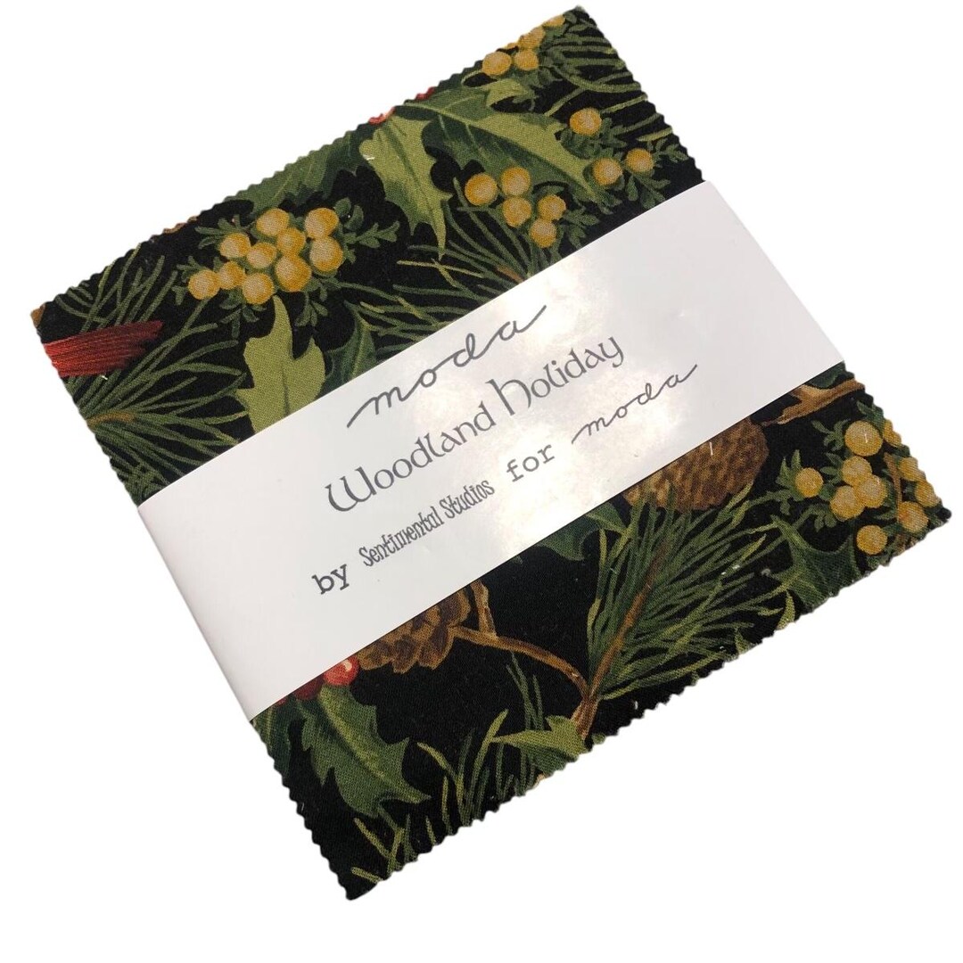 Woodland Holiday Fabric Charm Pack, Sentimental Studios Moda, 5 ...