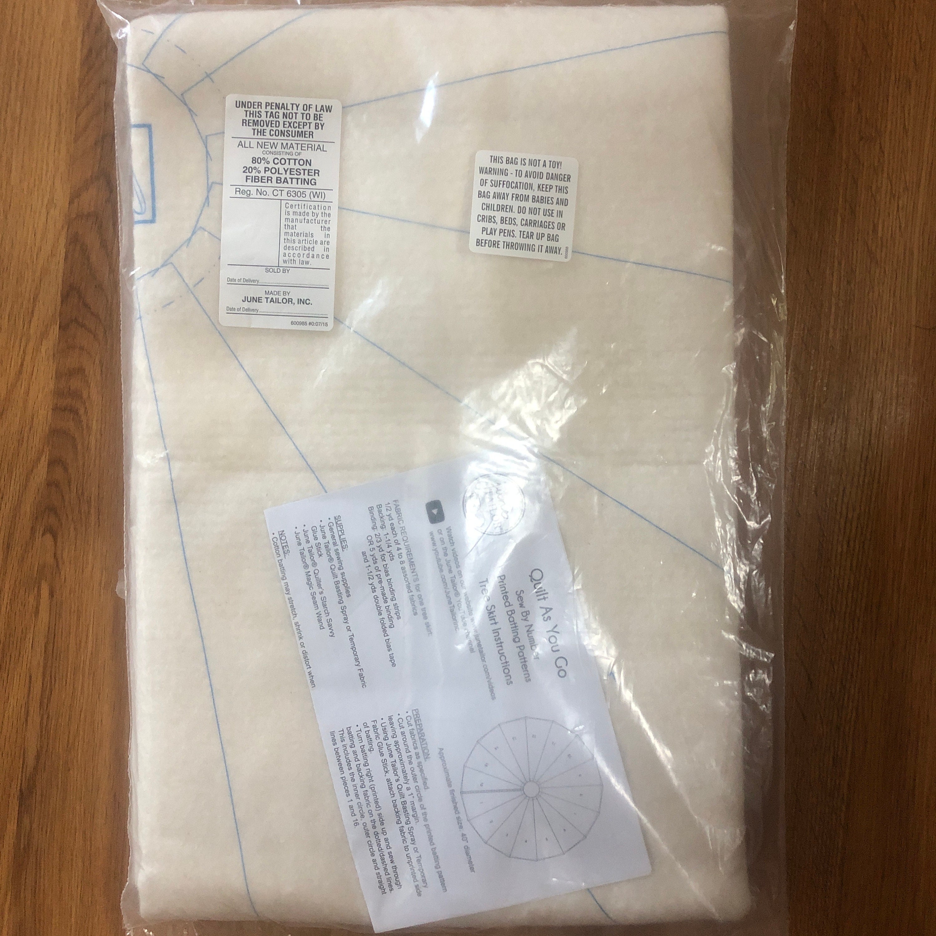 June Tailor Quilt as You Go Tree Skirt Printed Batting With - Etsy