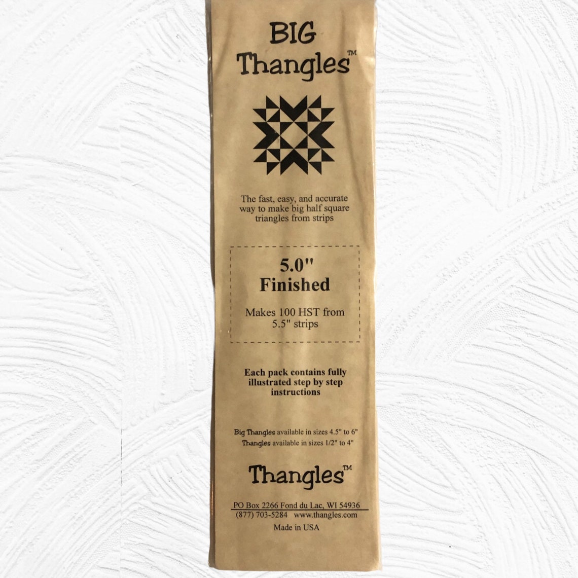 Thangles Fast Easy and Accurate Way to Make Half Square Triangles From Strips Various Sizes You ...