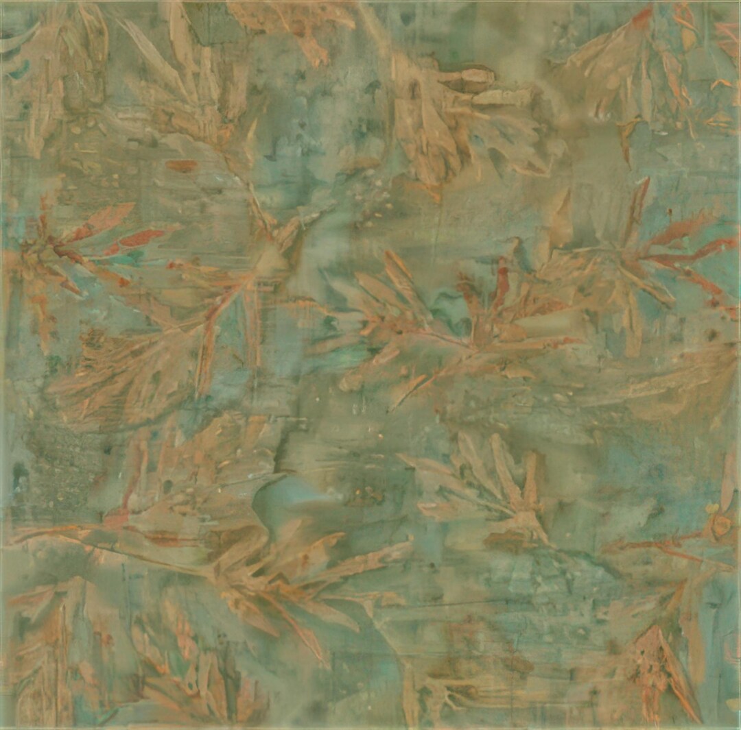 Batik Textiles Green With Tan Leaves Cotton Batik 5435 BTY - Etsy