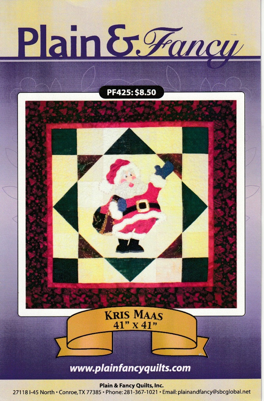 Kris Maas Quilt Kit Christmas Fabric and Pattern Instructions Finished ...