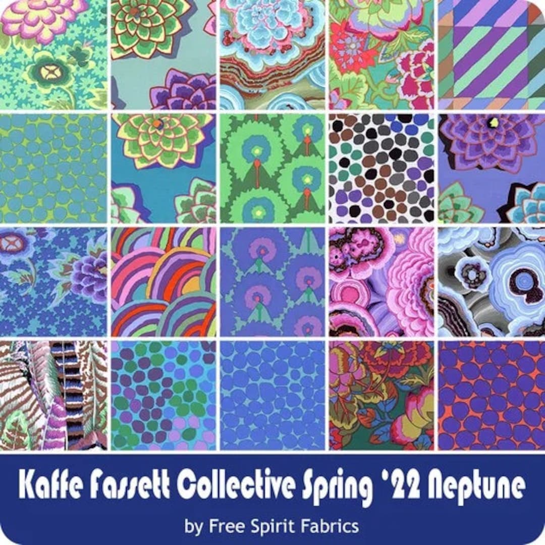 Kaffe Fassett Neptune 10 Squares or 2.5 Inch Design Roll Spring 2022 ...