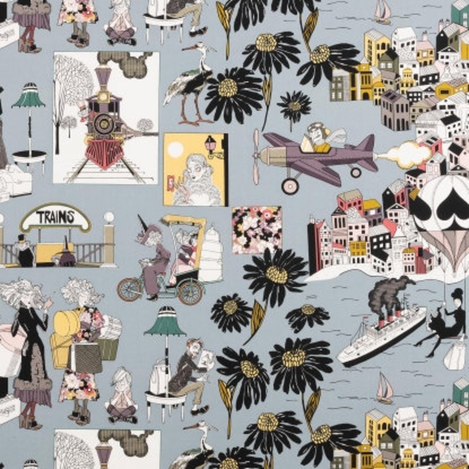 A Ghastlie Haunted House Getaway Cotton Fabric by Alexander Henry ...