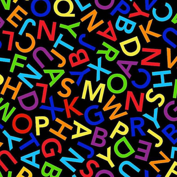 Alphabet Fabric - Etsy