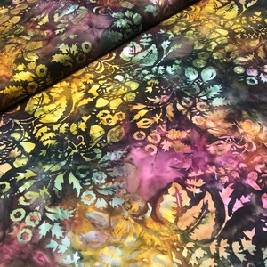 Edyta Sitar BATIK Splash of Color Fabric Secret Garden Eggplant 8594 ...