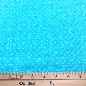 Xanadu Collection Teal Diamond Circles Cotton Fabric16158b-84 Benartex ...