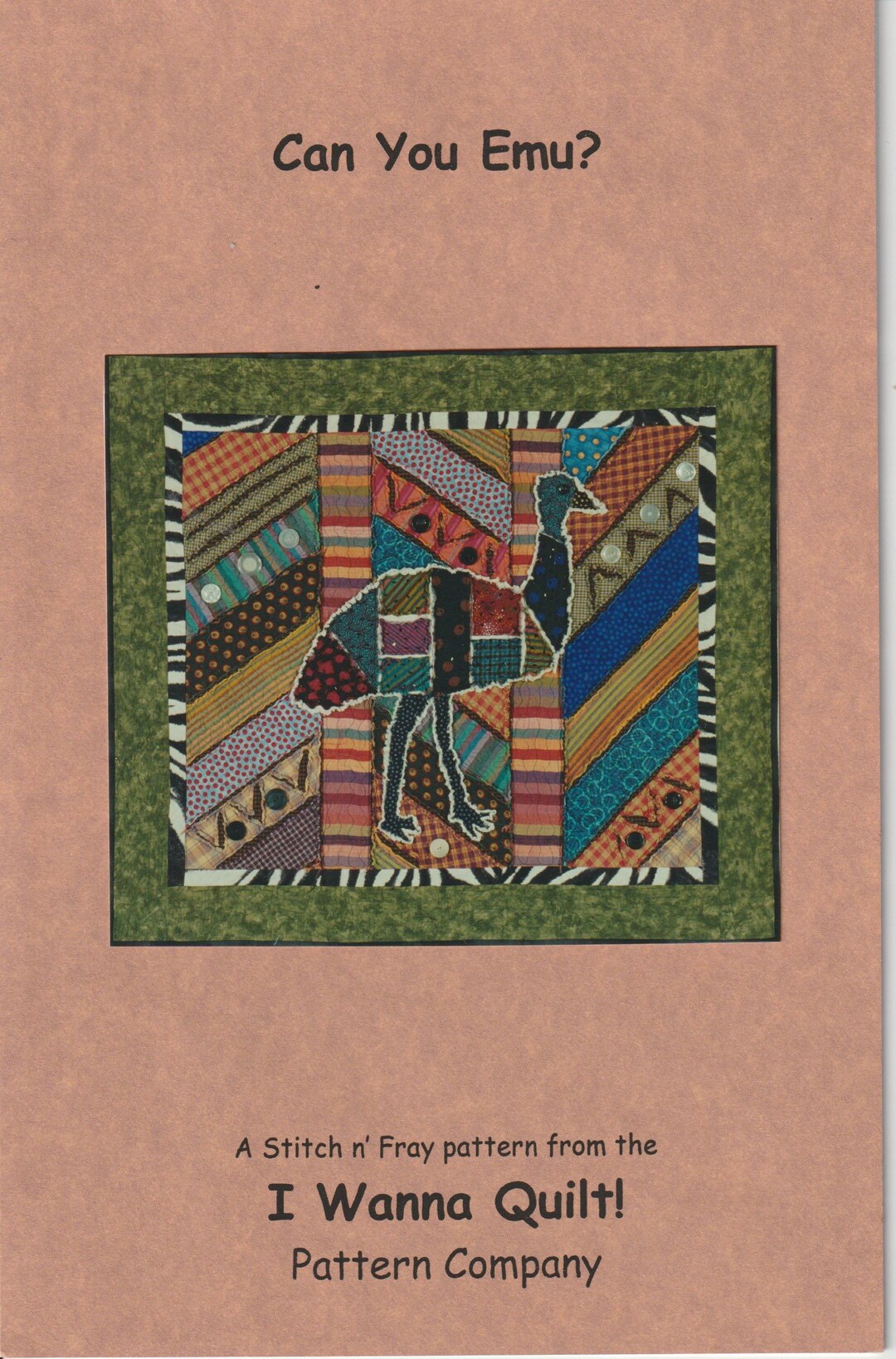 Can You Emu Quilt Pattern: Stitch N' Fray Design (37 1/2" X 33 1/2") - Etsy