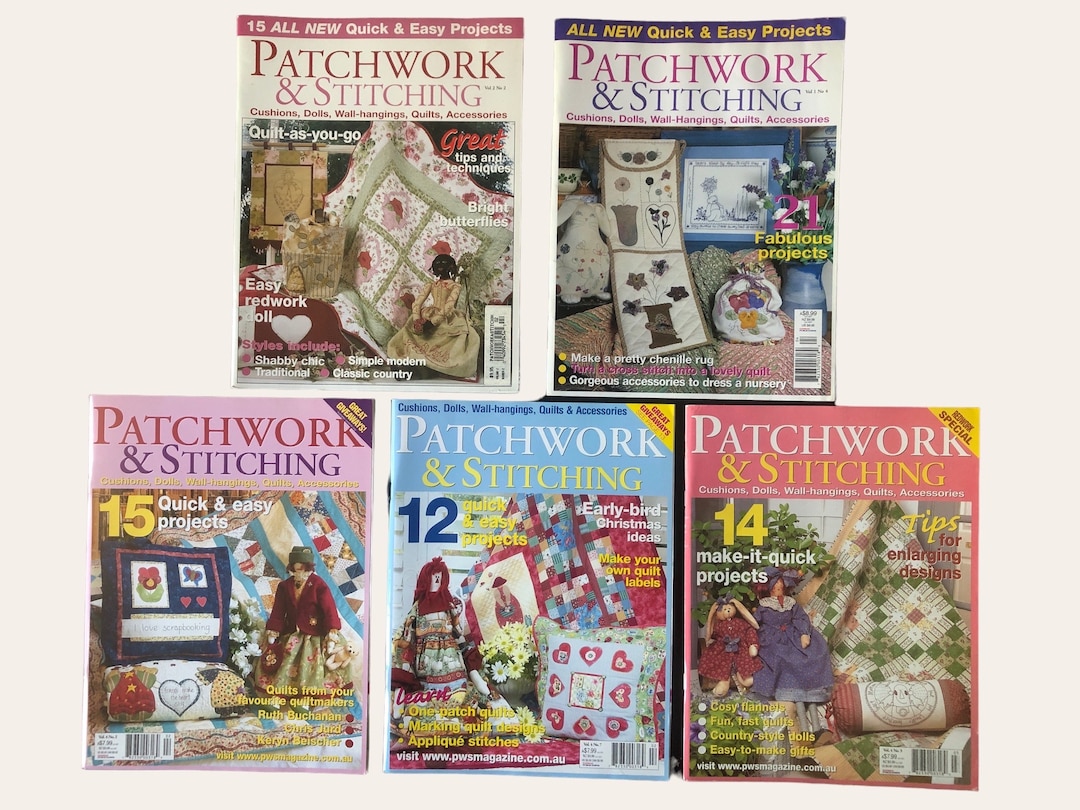 Patchwork & Stitching Magazines Back Issues Cushions Dolls Wall ...
