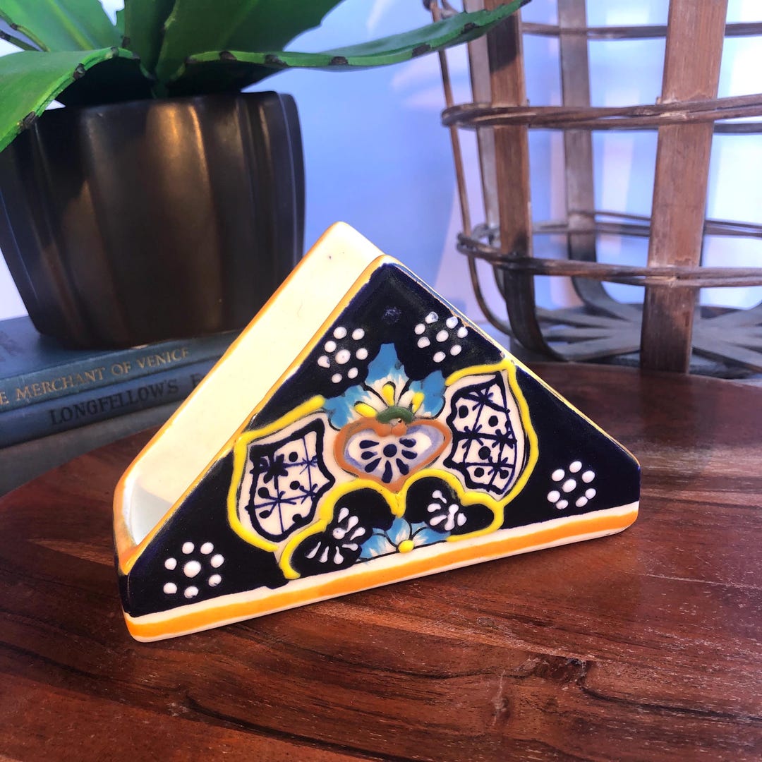 Talavera Pottery Napkin Holder Mail Holder Colorful Ceramic Decor Made ...