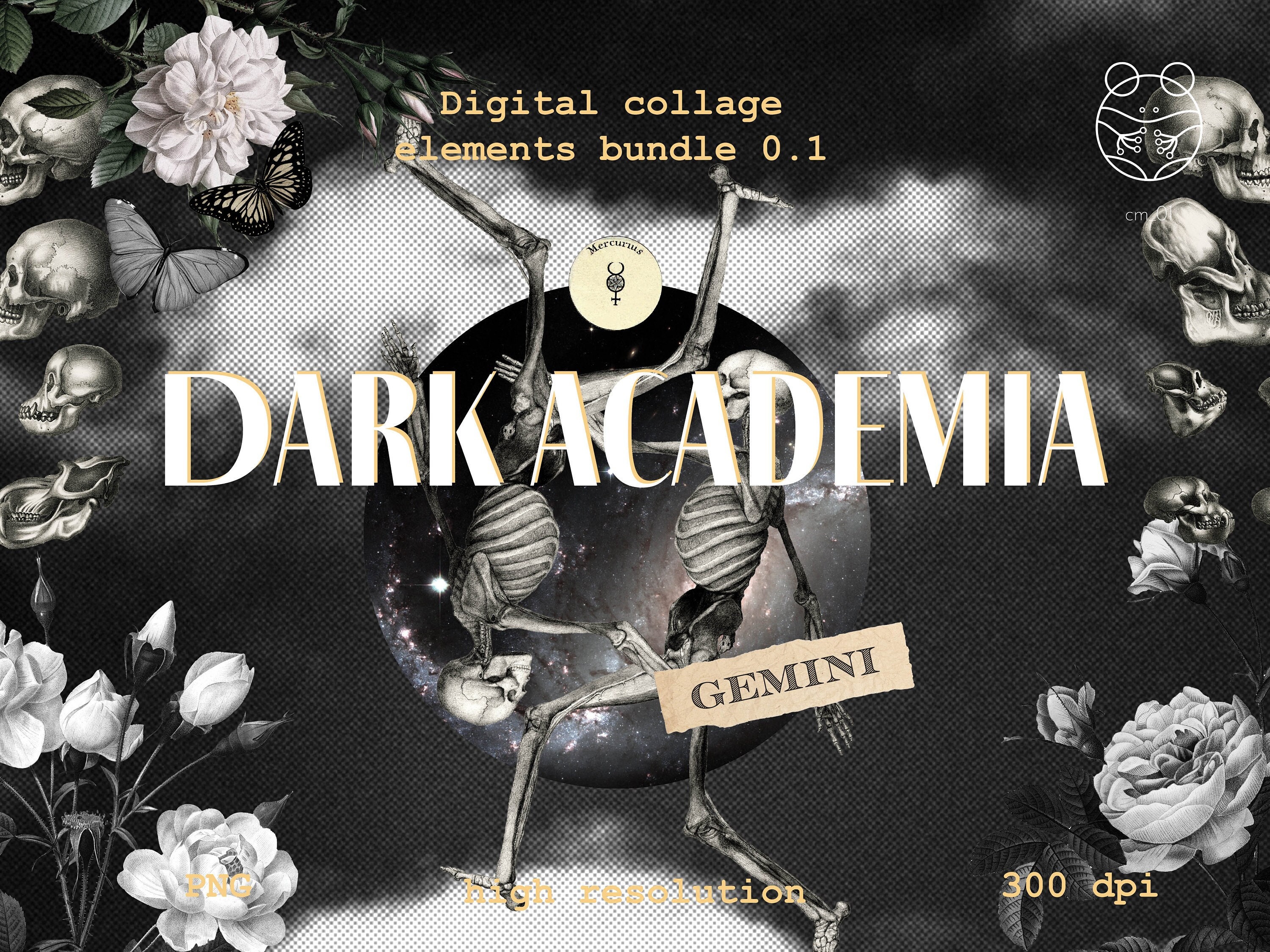 Retro Art Collage Maker for Gothic Poster Prints DARK - Etsy