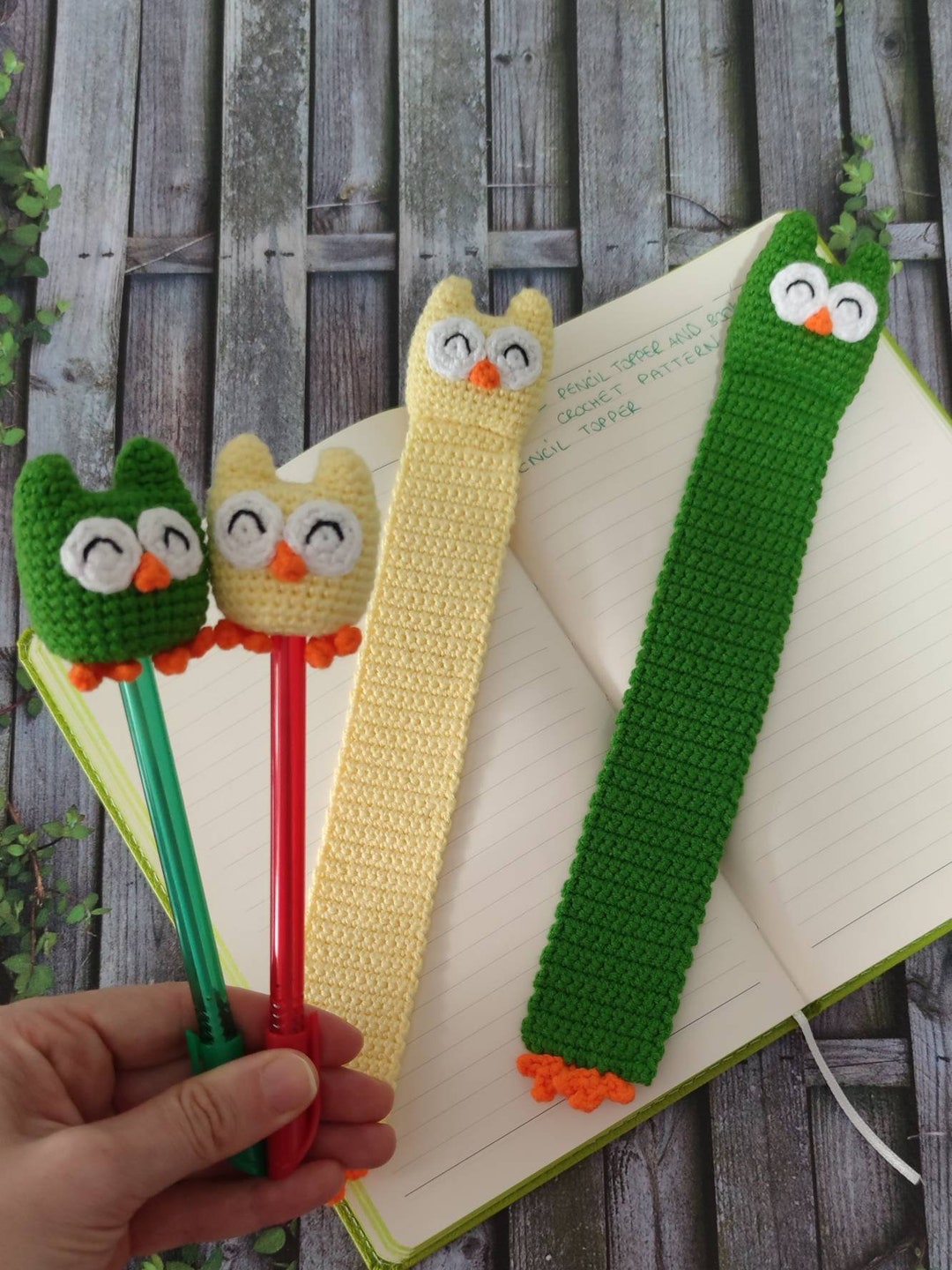 Owl Bookmark and Pencil Topper Crochet Pattern,amigurumi Owl Bookmark ...