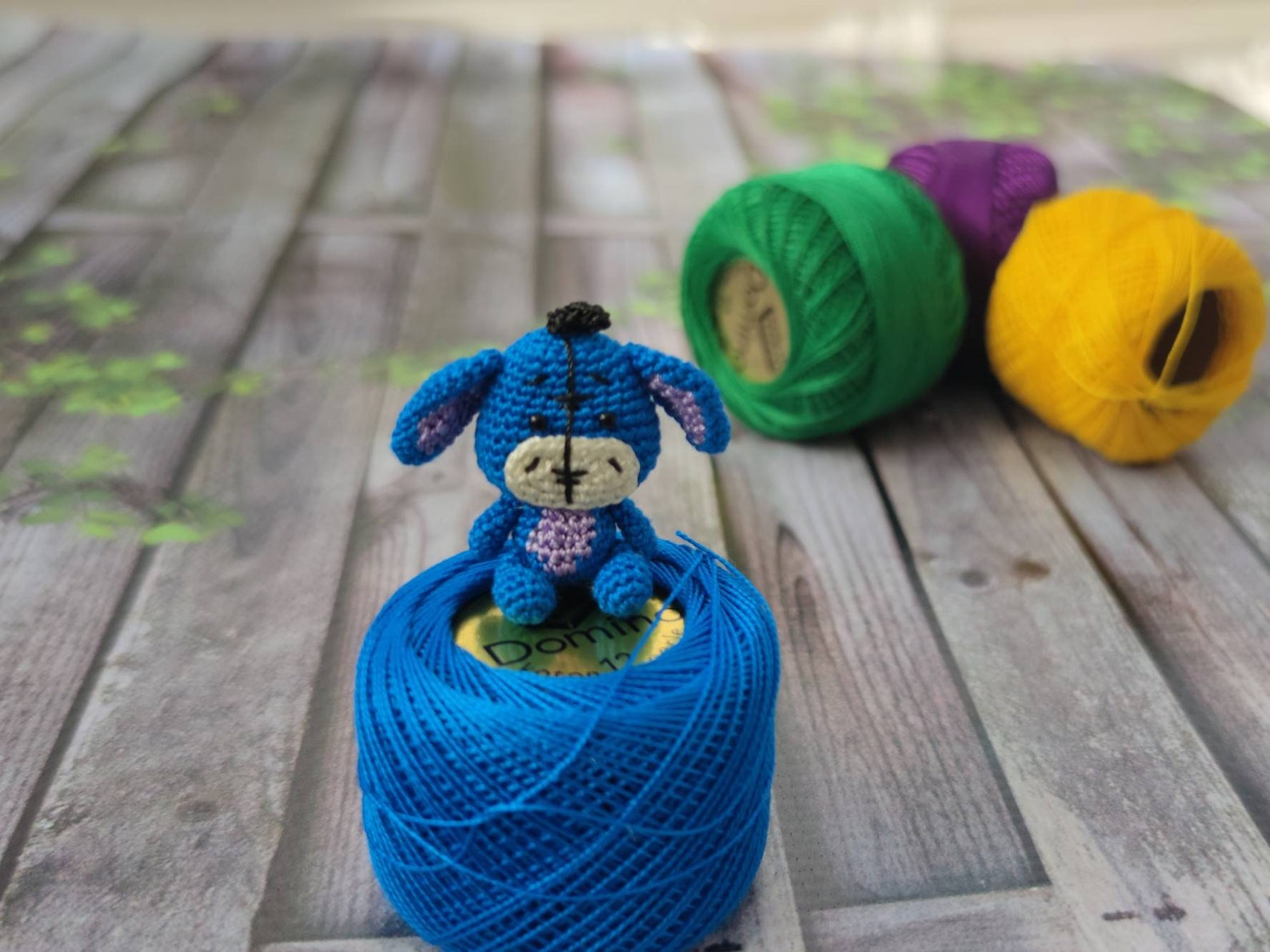 Miniature Crochet Winnie the Pooh and Eeyore Figures, Handmade Doll - Etsy