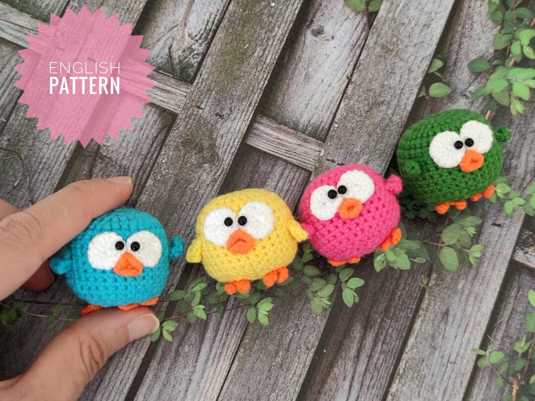 Easy Crochet Bird Keychain Pattern – Amigurumi PDF Tutorial – Mini Bird ...