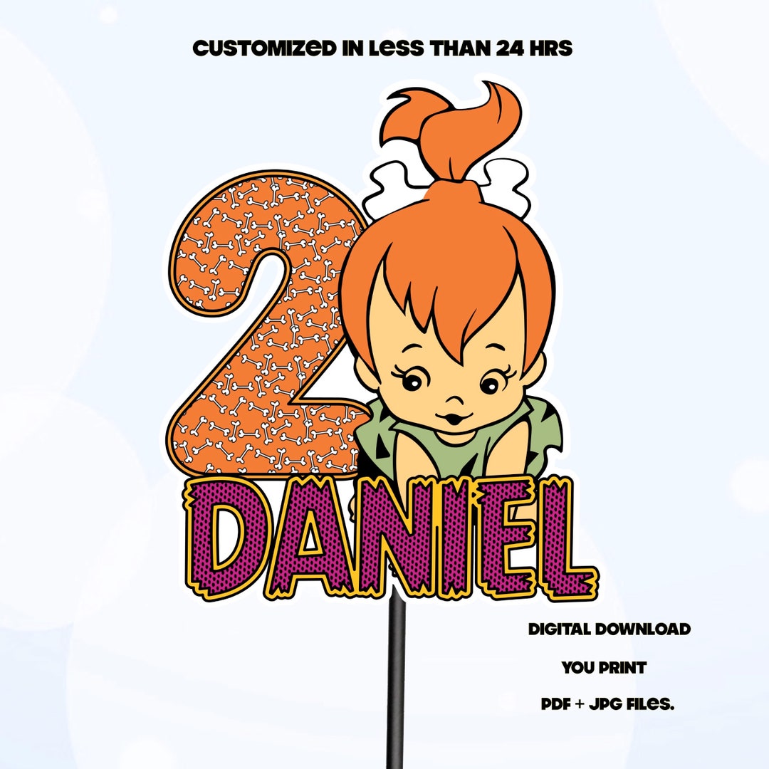 Printable Cake Topper, Personalized Birthday Party Cake Topper ...