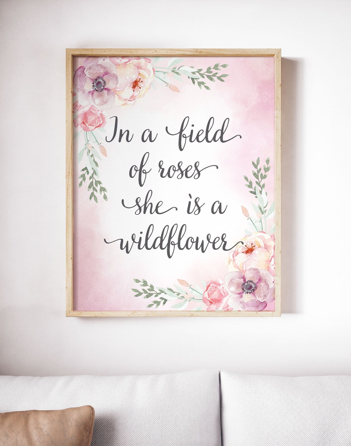Printable Art, Quote, Wildflower, Digital Download, Wall Art - Etsy